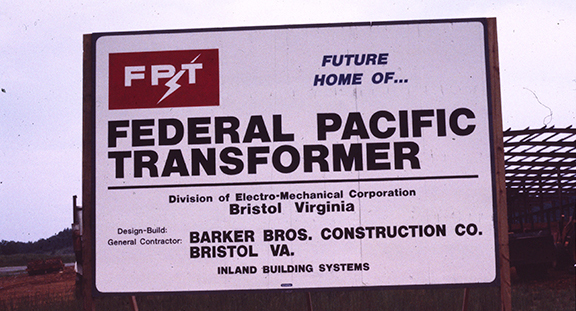 Building Federal Pacific sign.